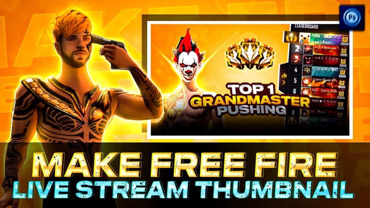 HOW TO MAKE FREE FIRE UNIQUE LIVE STREAM THUMBNAIL || ‎@classyfreefire ...