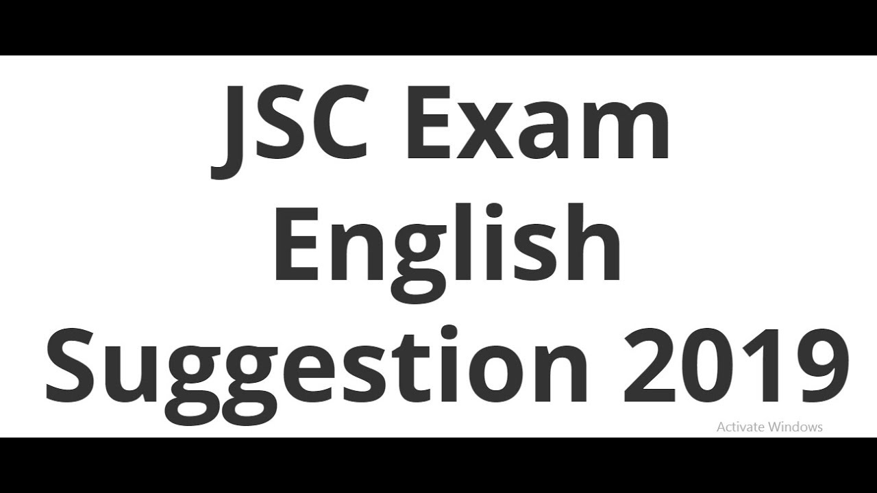 JSC Exam English Suggestion 2019 (জেএসসি ২০১৯ ইংরেজি সাজেশন) - YouTube