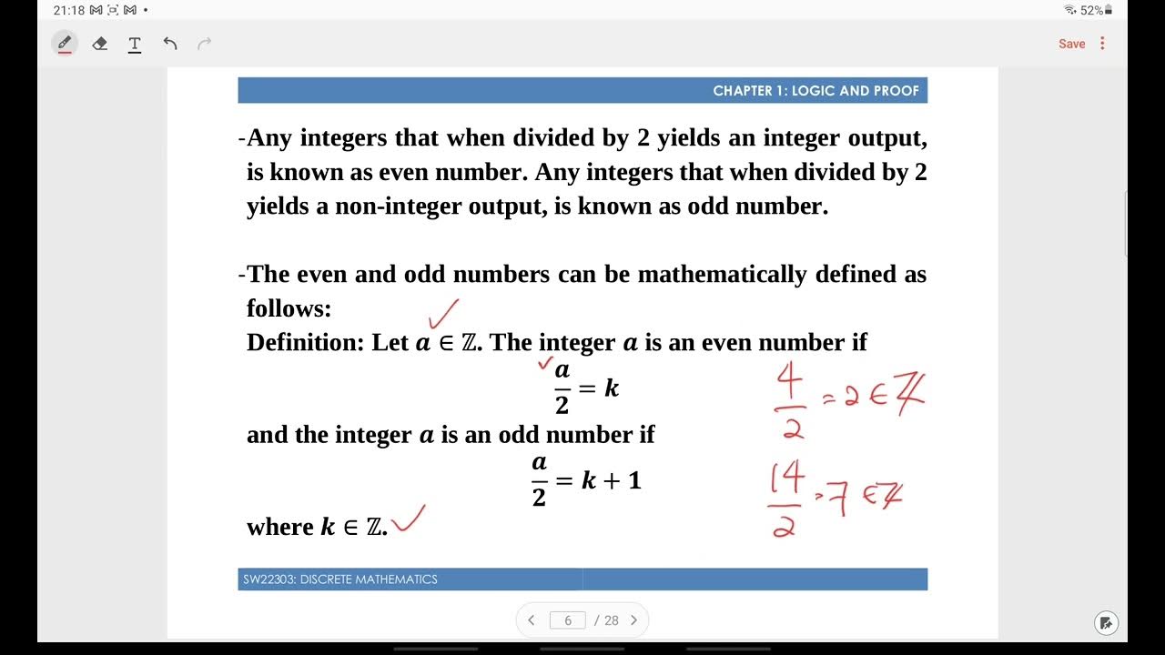 CHAPTER 1 LOGIC AND PROOF Part 2 - YouTube