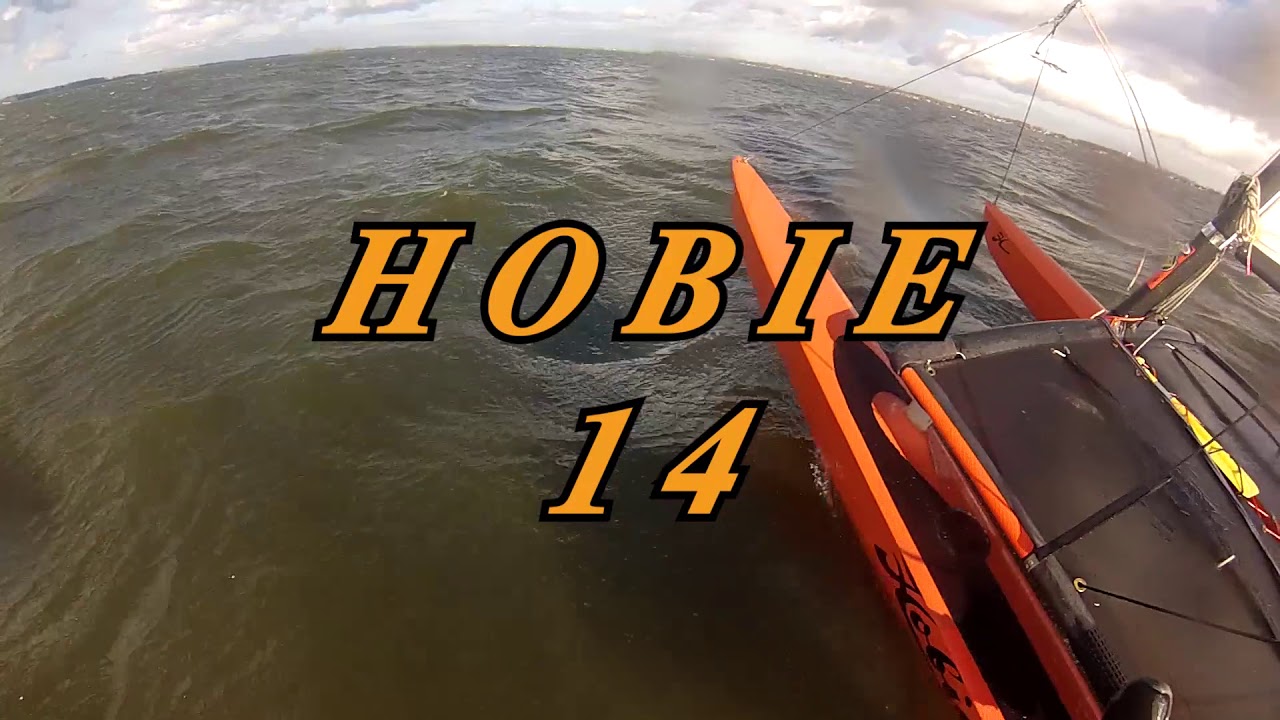 Hobie 14 Pitchpole and Wave bouncing with Jim West - YouTube