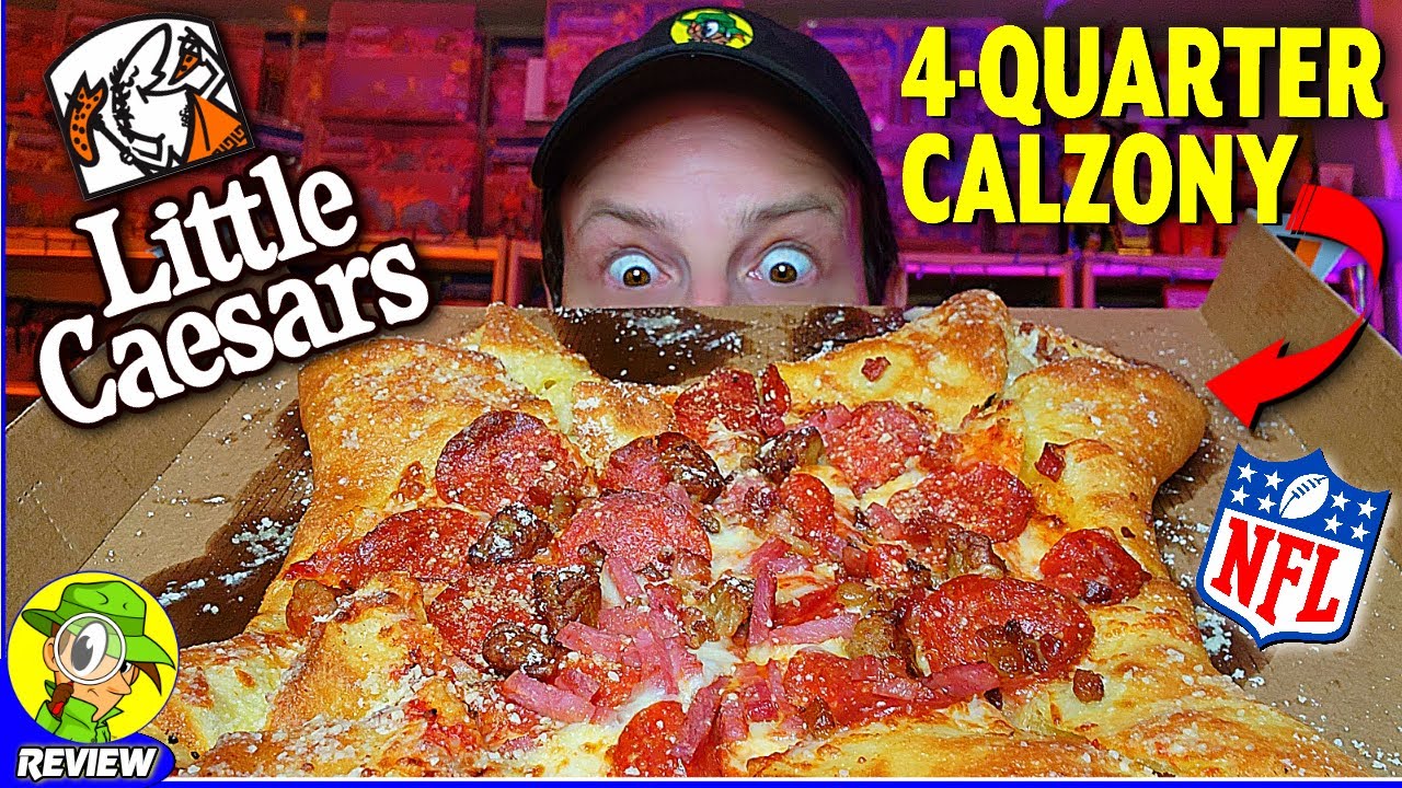 Little Caesars® 4-QUARTER CALZONY Review 🍕🧀🥐 Football Season Promo! 🏈 ...