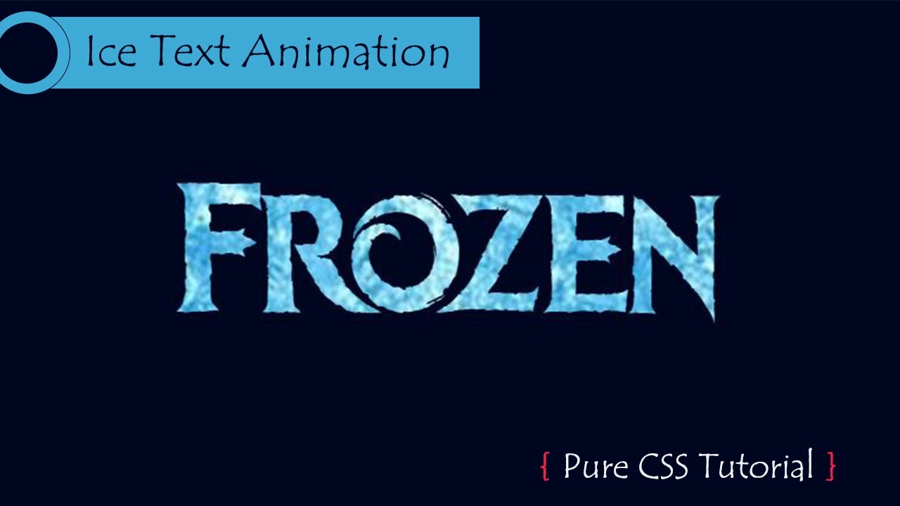 Frozen Text Ice Text Effect Using Css Pure Css Tutorial 3675