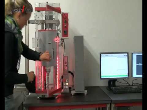 Zugversuch an einer Micro Probe - Tensile test on micro specimen - YouTube