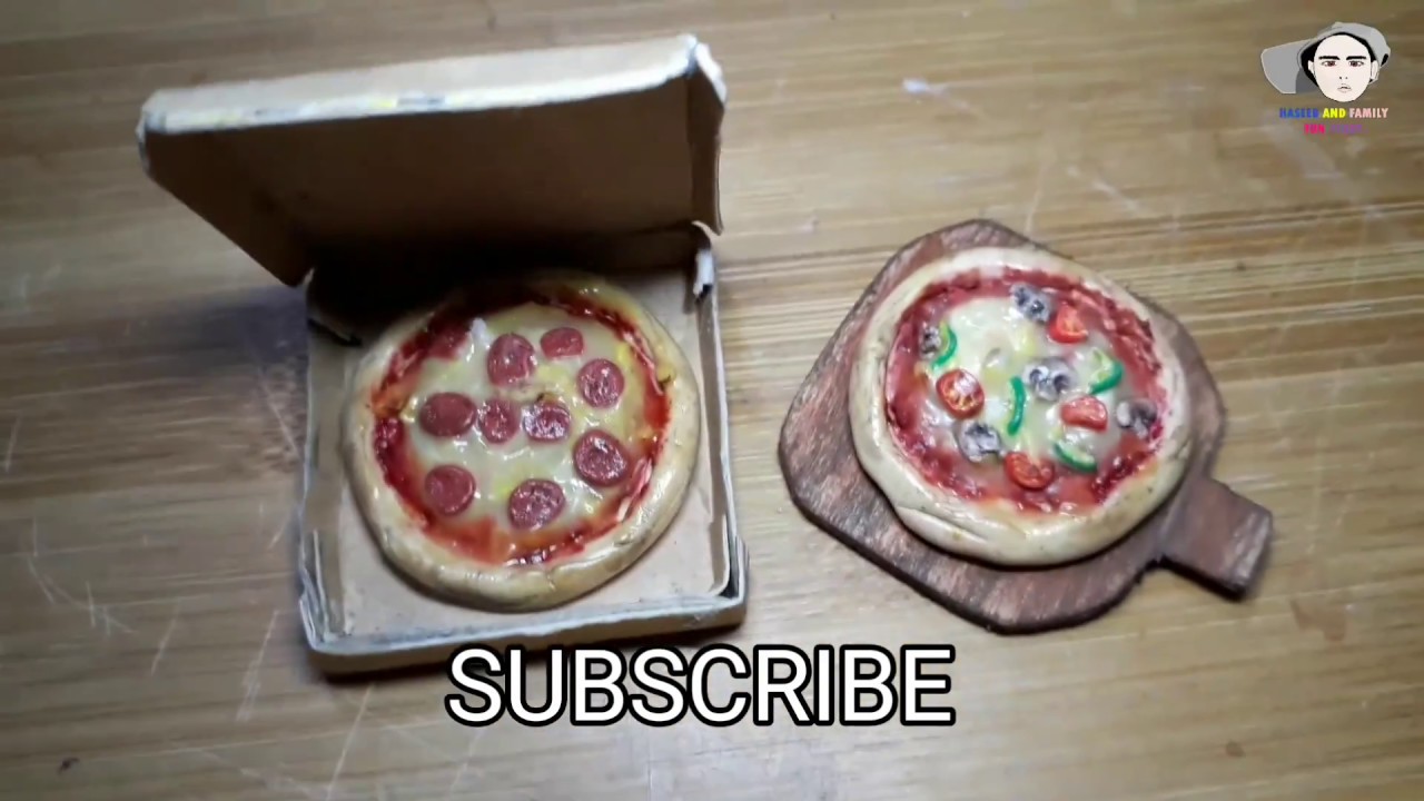 Vegetarian Pizza Miniature Polymer Clay Tutorial - Shakey's Pizza - YouTube