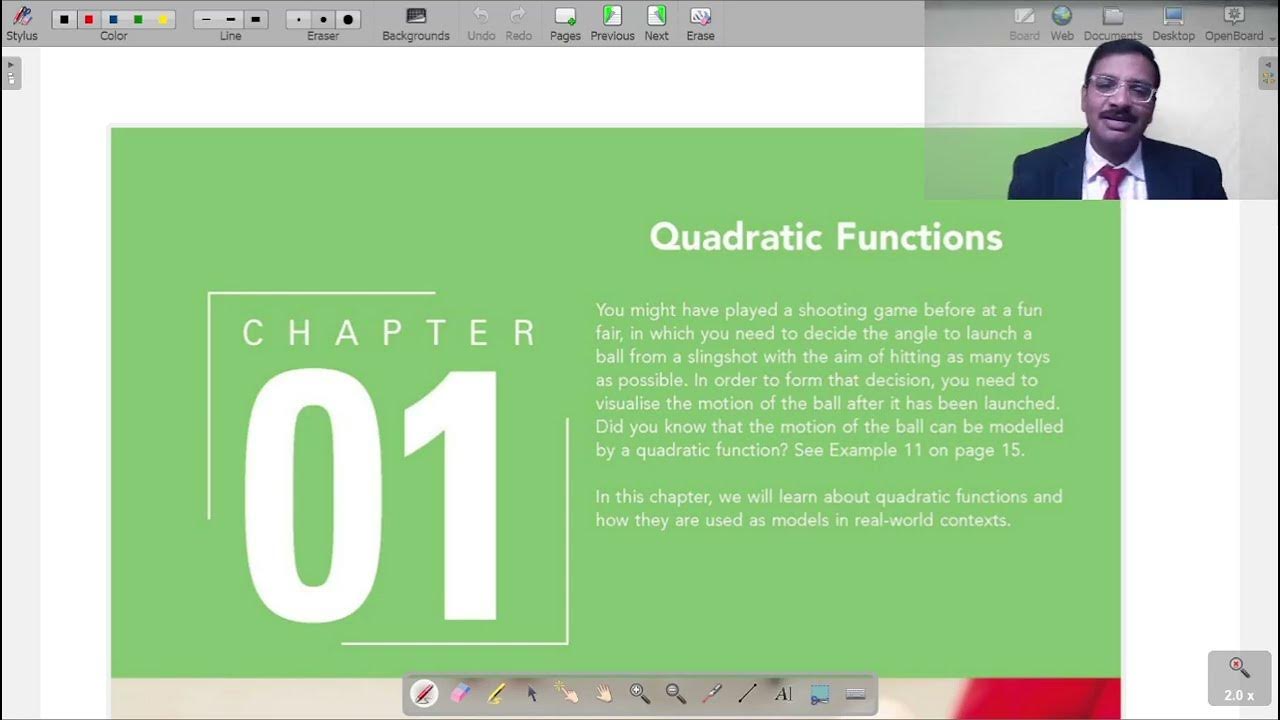 Additional Maths Chapter - 01 Quadratic Functions. Understanding Quadratic functions. - YouTube