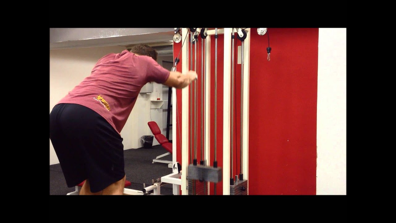 Straight arm lat pulldowns - YouTube
