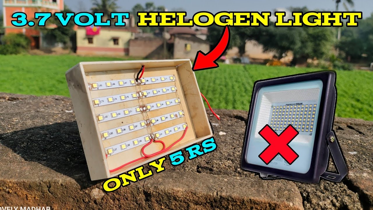 How To Make 3.7 Volt Super Bright Led Flashlight || How To Make Helogen ...