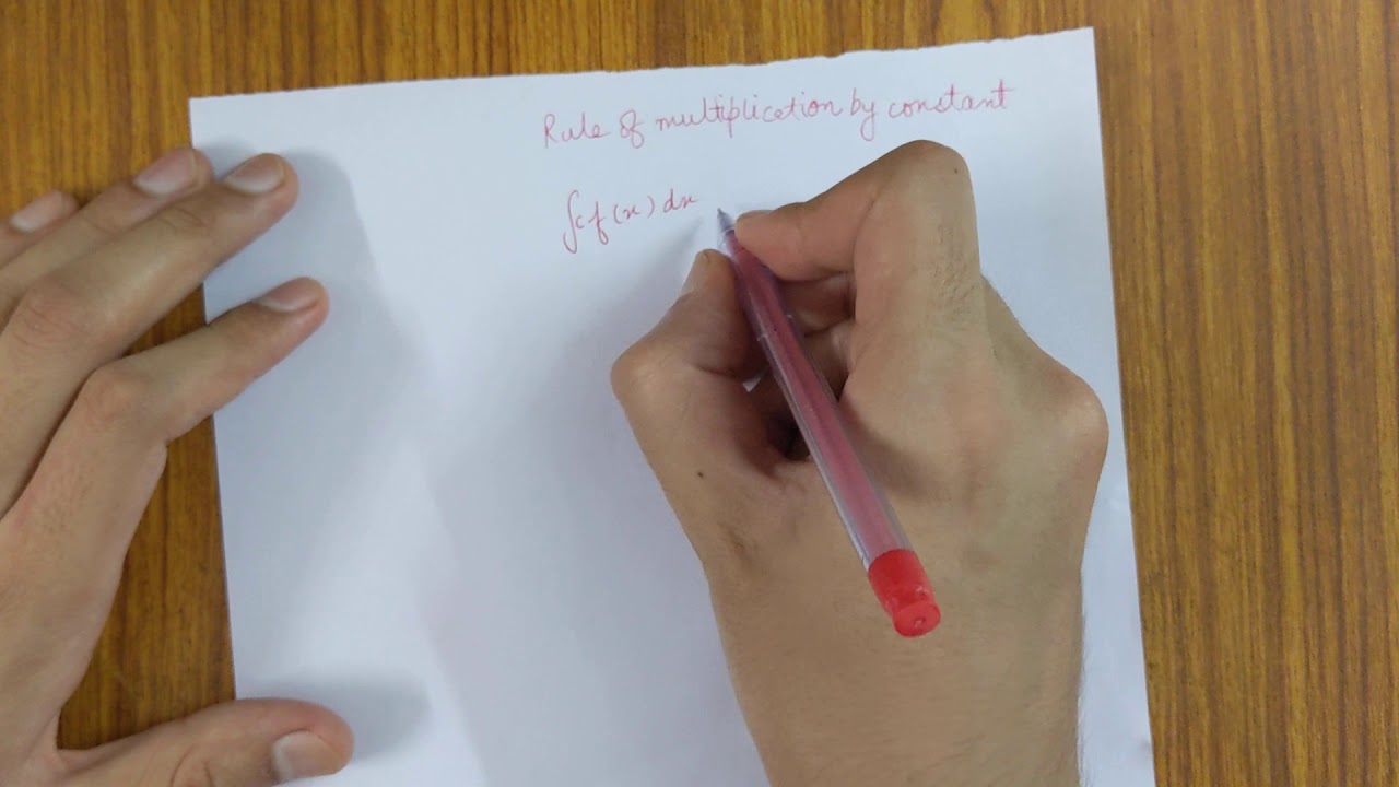 Integration rule of multiplication by constant - YouTube