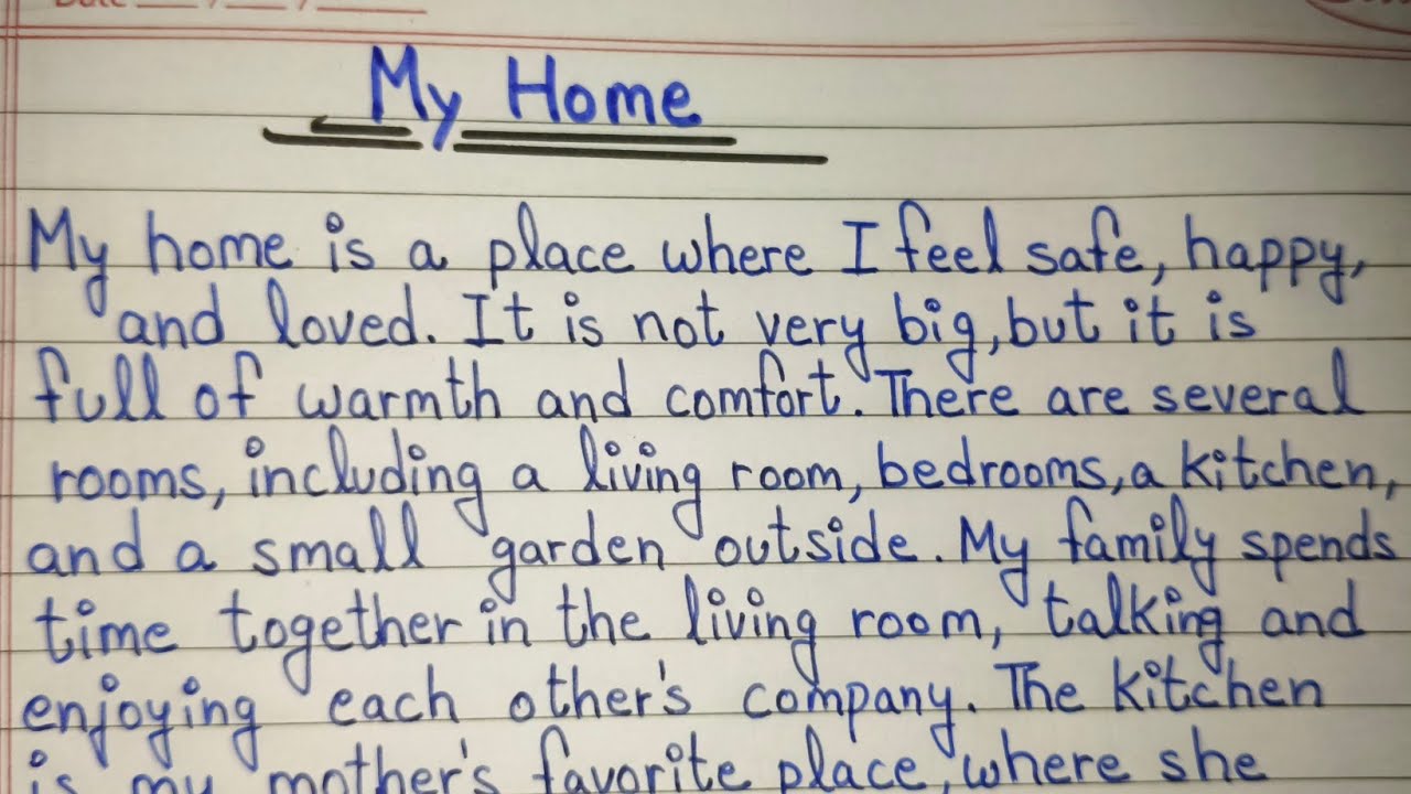 Short Essay on My Home in English | My Home Essay | Essay Writing - YouTube