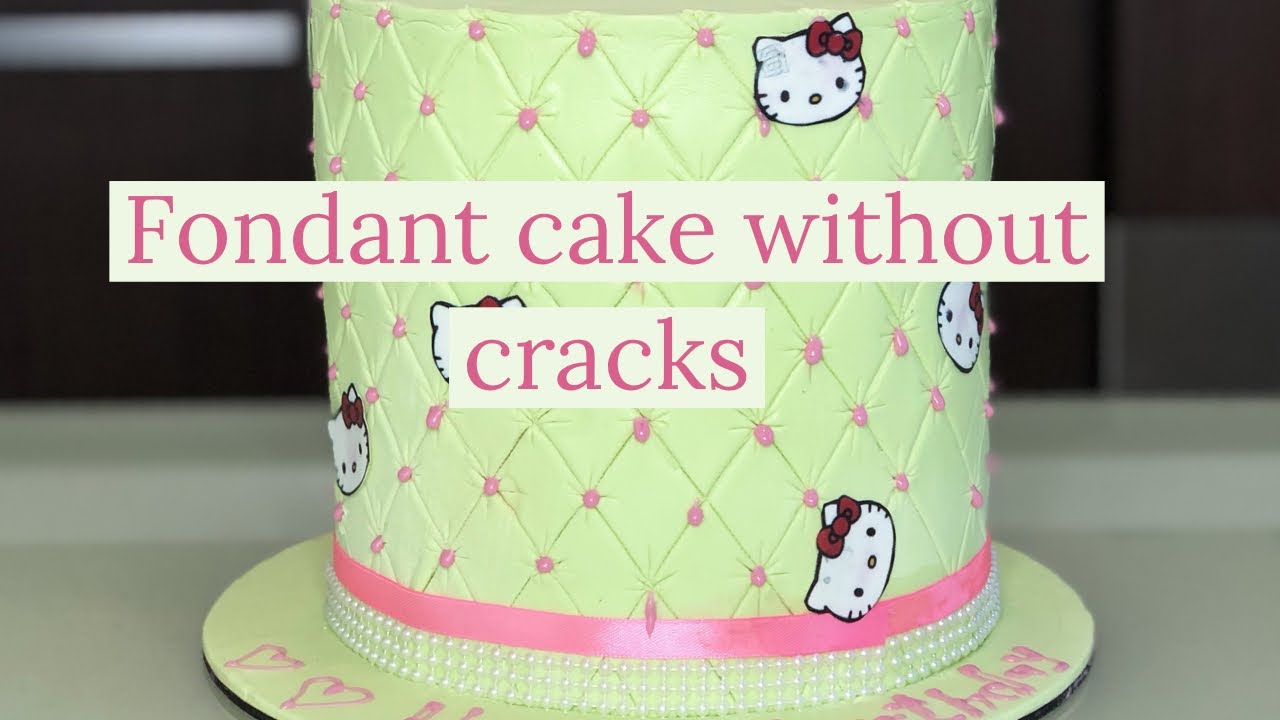 HOW TO COVER A CAKE IN FONDANT WITHOUT CRACKS - YouTube