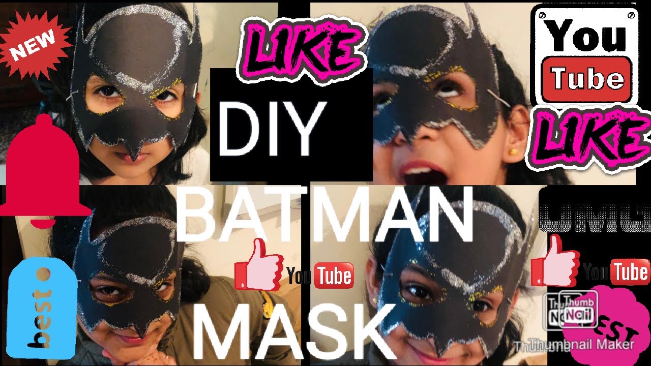 How To Make a Batman Mask | Batman Paper Mask DIY - YouTube