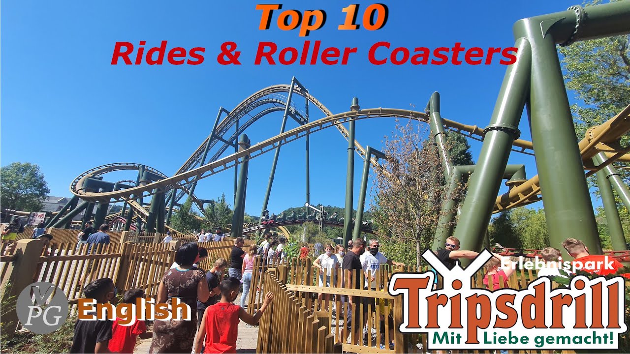 My TOP 10 Rides & Roller Coasters @ Erlebnispark Tripsdrill 2023 - YouTube