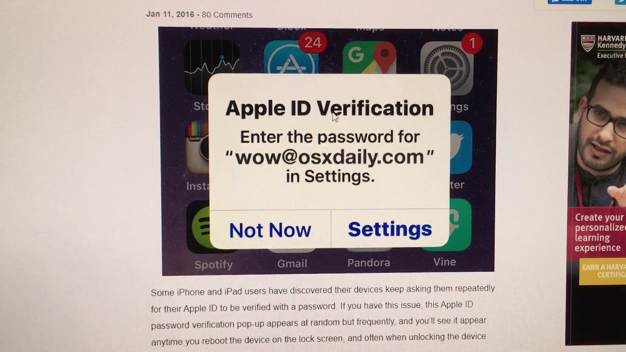 Iphone Constant Apple ID Verification Password Pop-Up recently ios 14.2 ...
