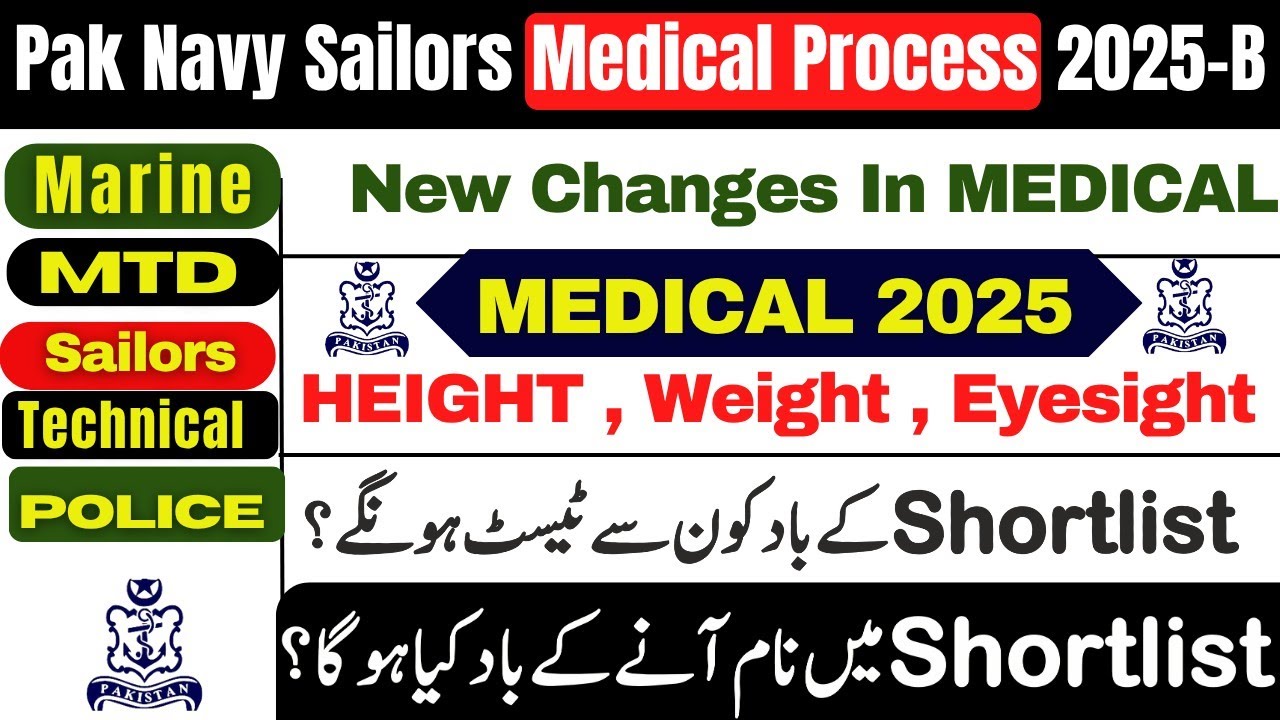 Pak Navy Medical COMPLETE Process 2025 | Height, Weight, Chest ...