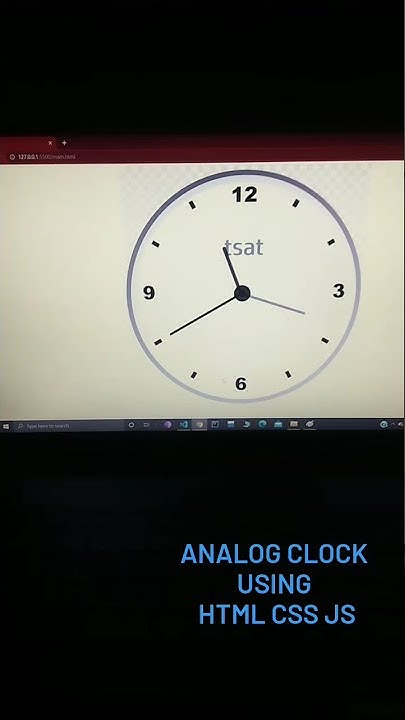 create an analog clock with the help of html, css, js - YouTube