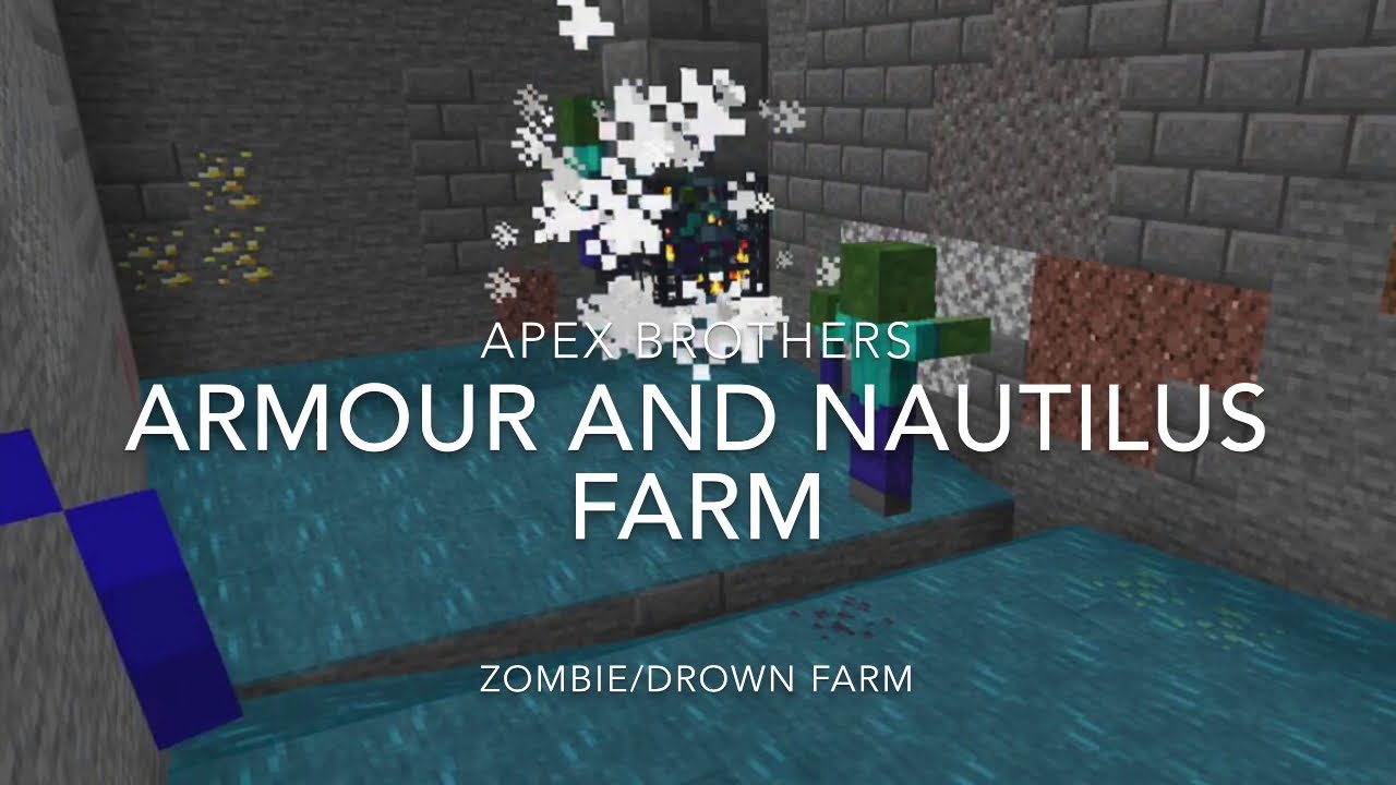 Minecraft bedrock zombie/drowned farm - YouTube