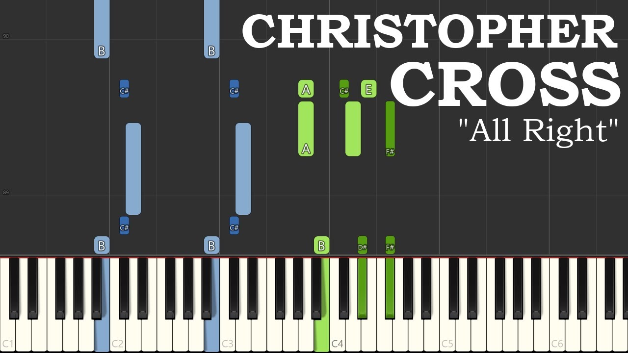 Christopher Cross - All Right (Piano Tutorial) [Synthesia] - YouTube