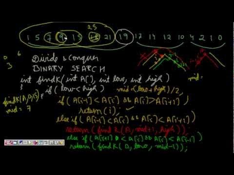 Programming Interviews: Divide and Conquer: Find Peak element in Monotonic Array - YouTube