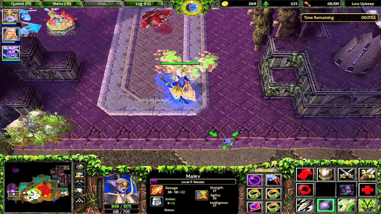 Warcraft 3 Frozen Throne Night Elf Campaign Mission 7: The Ruins of ...