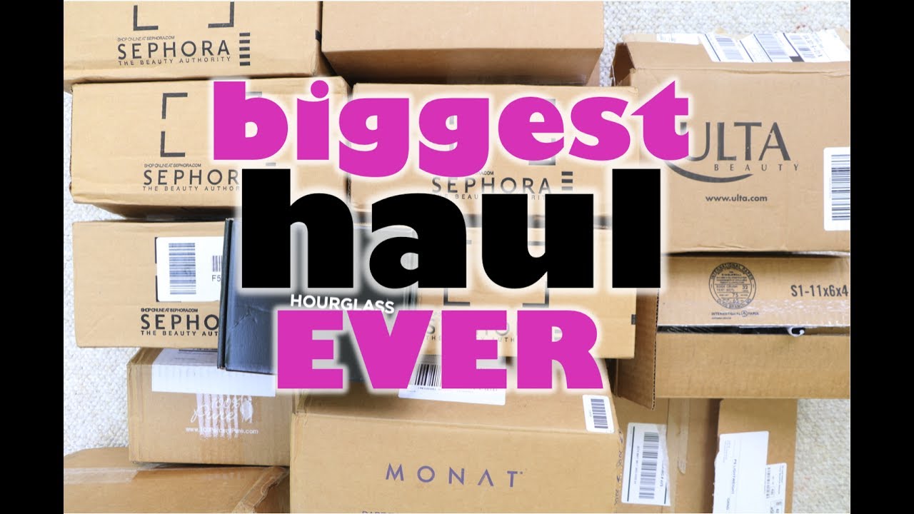 BIGGEST BEAUTY HAUL/UNBOXING EVER!! - YouTube