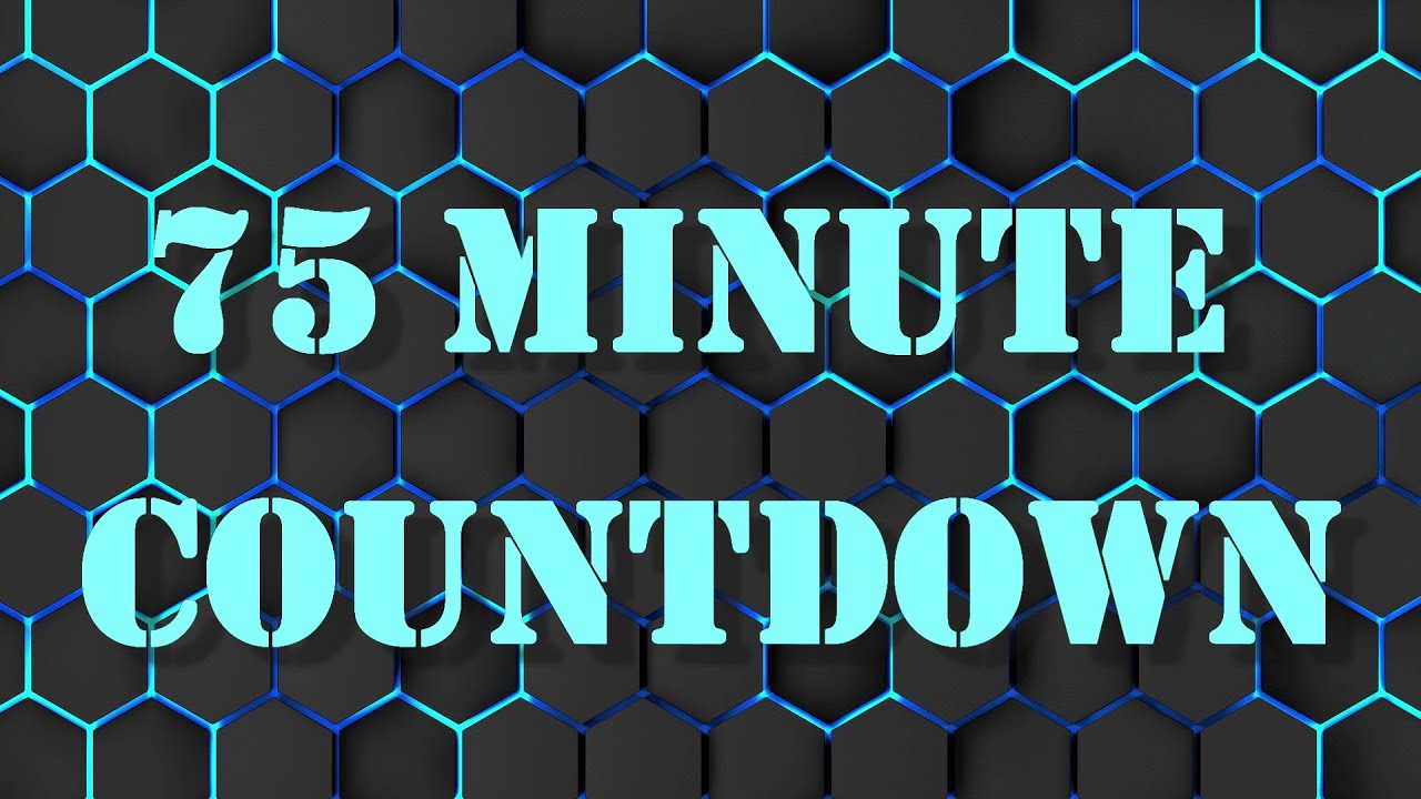 75 minute timer countdown with alarm sound effect - YouTube