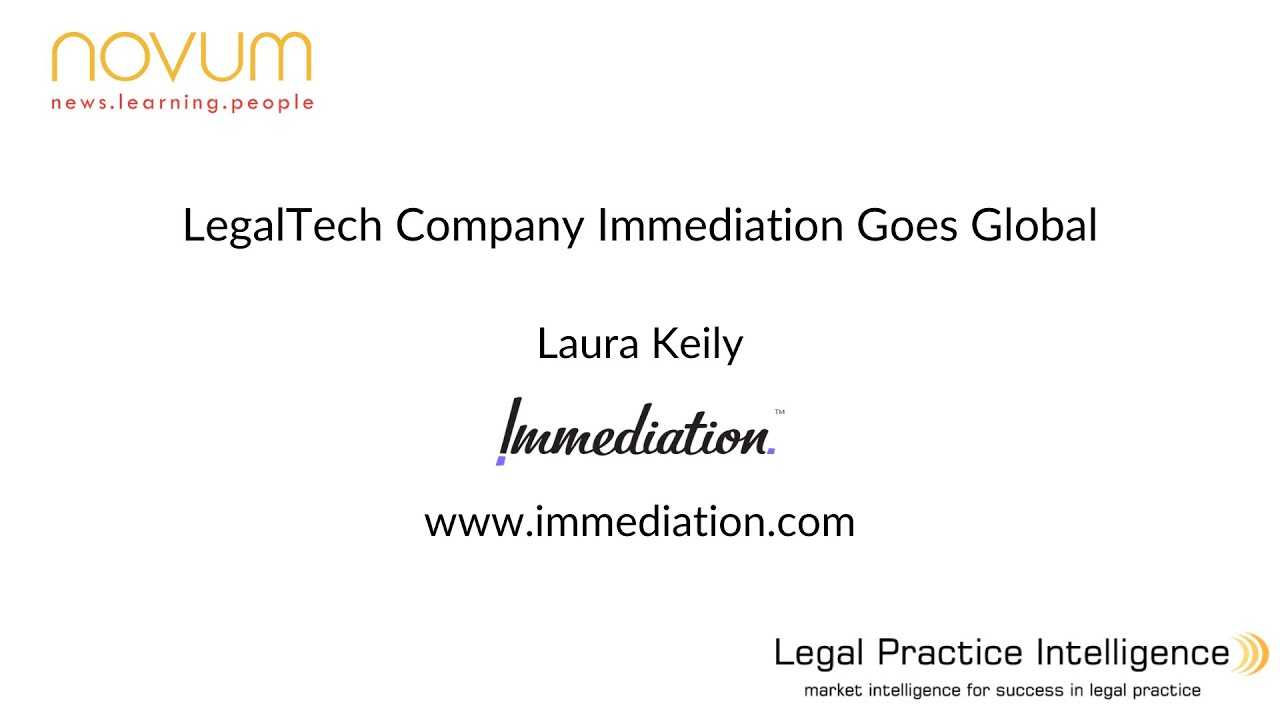 LegalTech Company Immediation Goes Global - YouTube