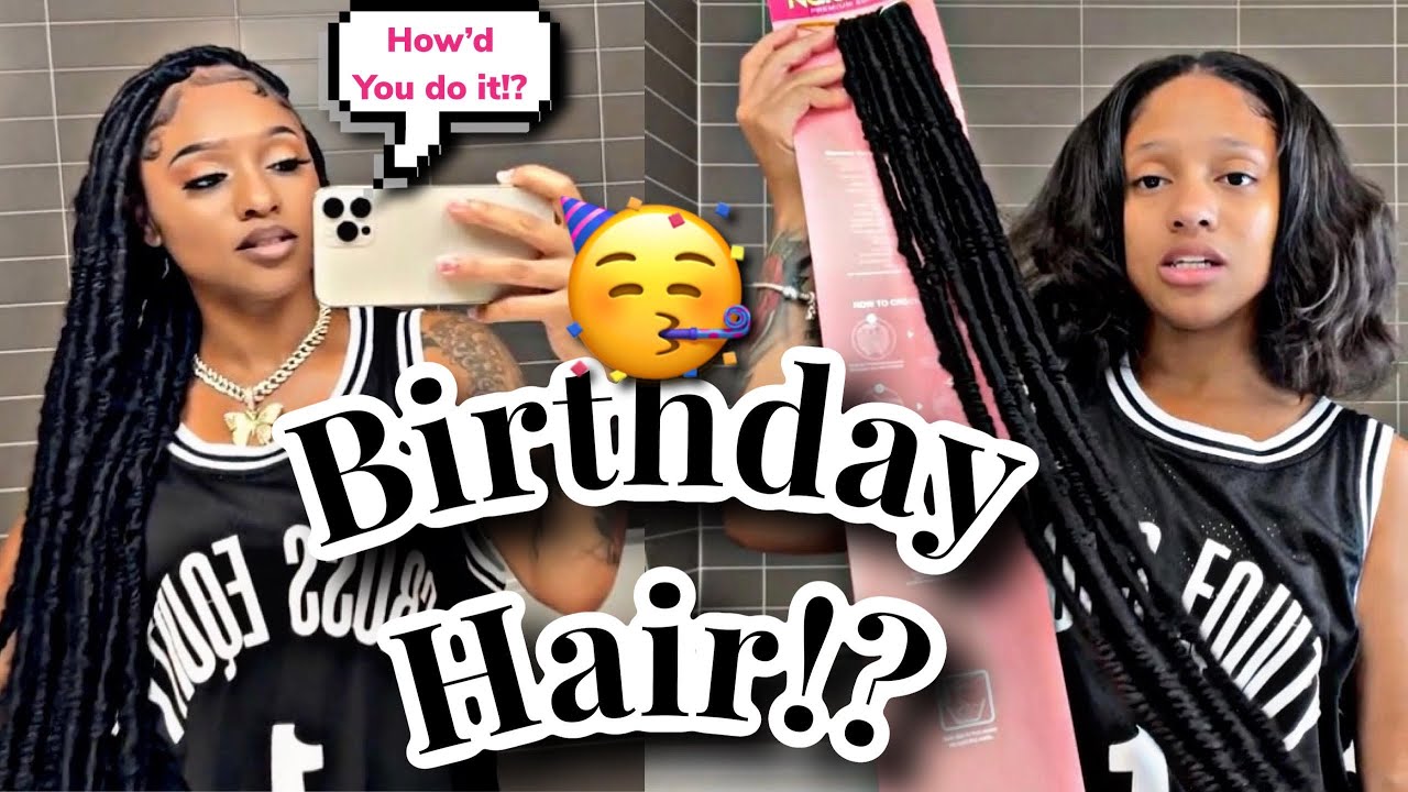 HOW I INSTALLED MY PRE-MADE DREADS FOR MY BIRTHDAY! 🎈| I got the ...