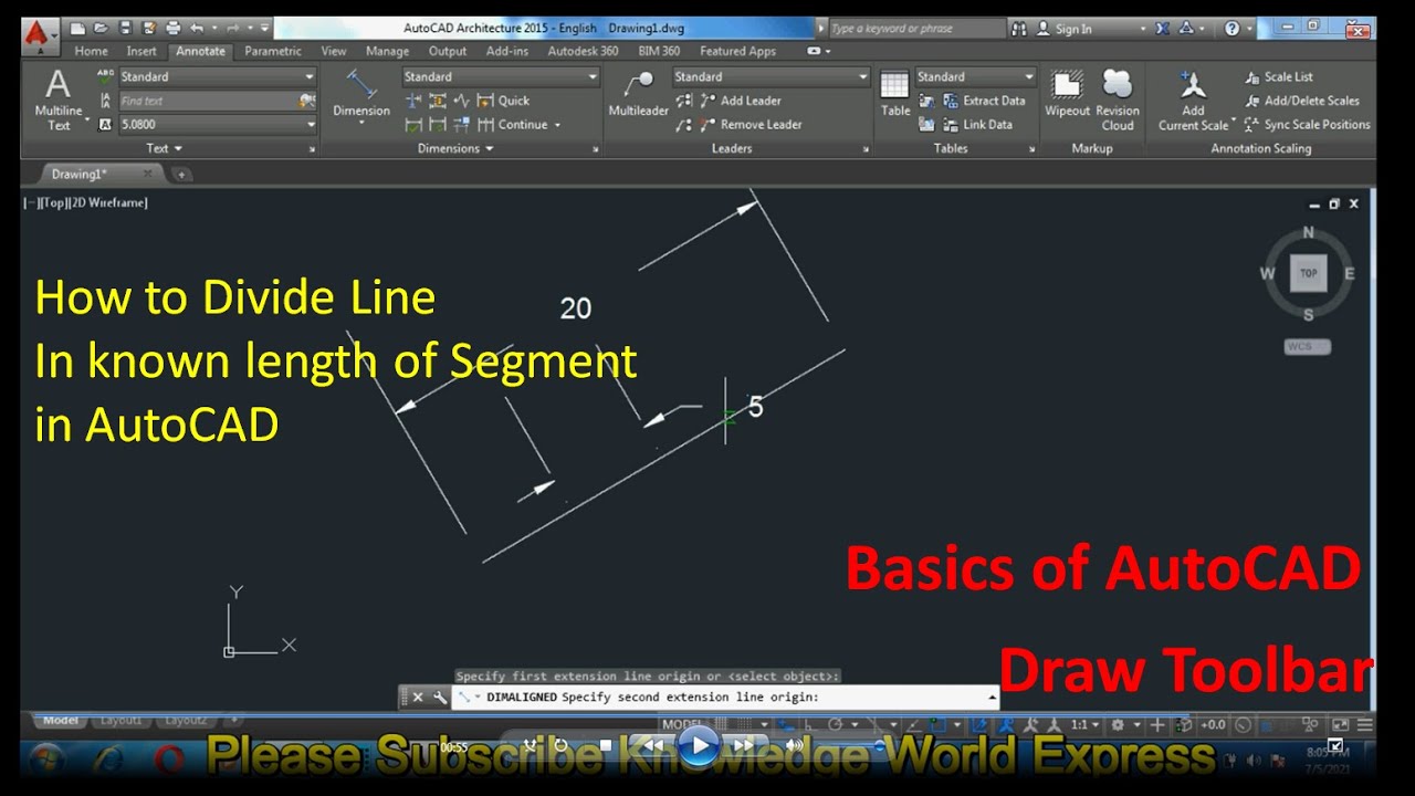 How To Divide A Line In Given Length Of Segments In AutoCAD YouTube How To Divide A Line In Given Length Of Segments In AutoCAD YouTube