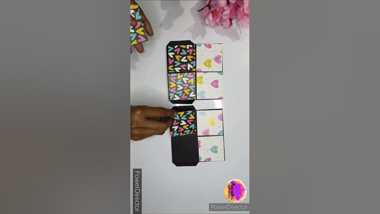How to make a Pop-up Cube Box / Pop up box tutorial 😍 #tutorial #popupcard #box #giftbox #cute ...