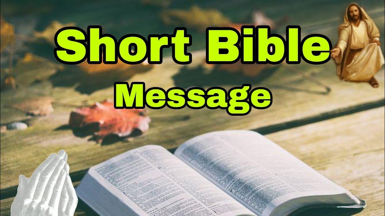 Praise the Lord (Short Bible Message) - YouTube