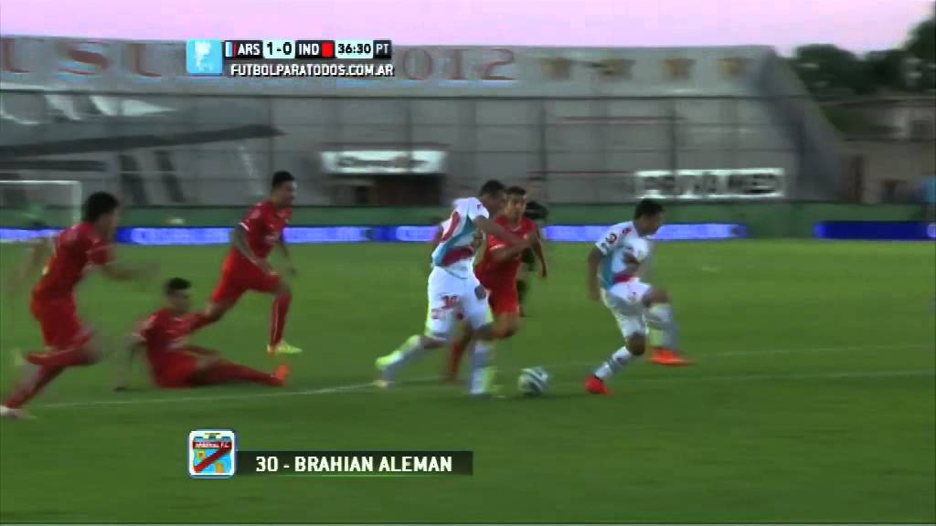 Gol de Alemán. Arsenal 1 - Independiente 0. Fecha 14. Primera 2014 ...