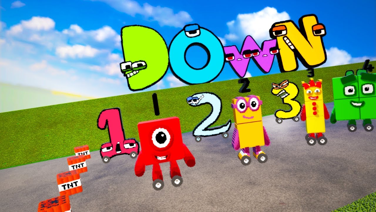 Number Lore & Numberblocks Cars vs DOWN OF DEATH | Teardown - YouTube