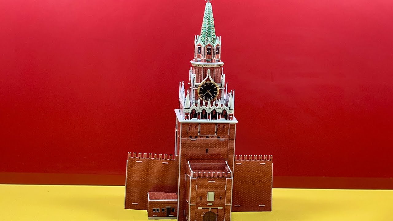 DIY Craft Instruction 3D Puzzle Cubicfun SPASSKAYA TOWER - YouTube