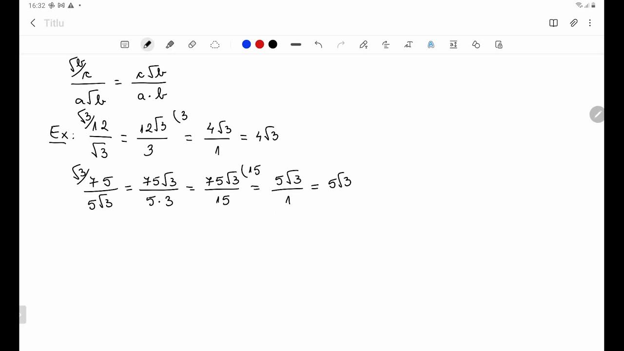 Rationalizarea numitorului unei fractii - YouTube