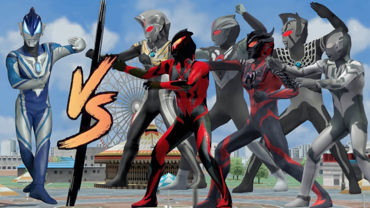 ULTRAMAN GEED ACRO SMASHER VS ALL DARK ULTRA, ULTRAMAN BELIAL, RIBUT ...
