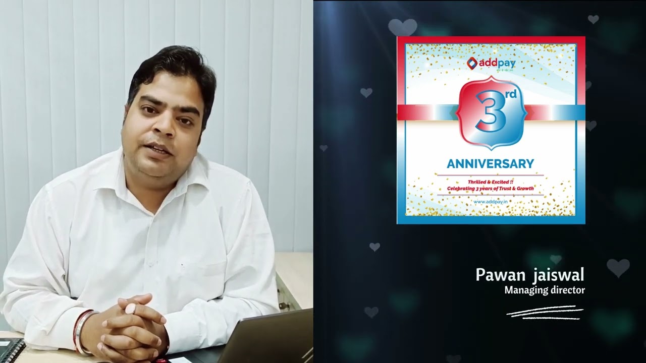 3rd Anniversary wishes From Managing director (Pawan kumar jaiswal) Hindi - YouTube