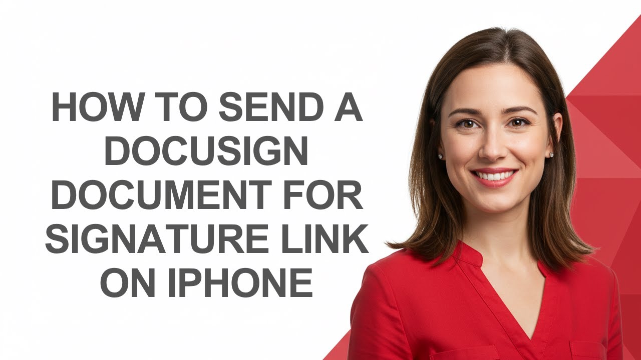 How to Send a Docusign Document for Signature Link on Iphone ...