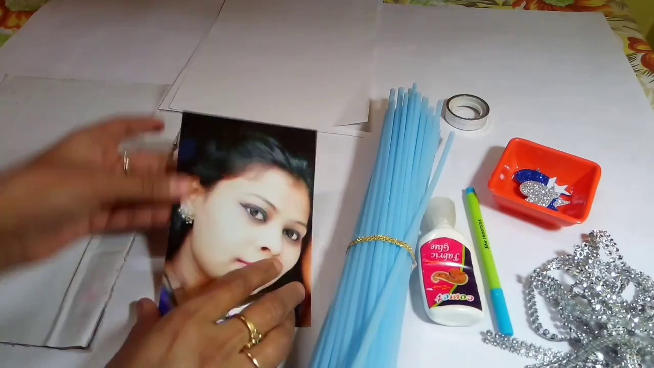 DIY Photo frame : How to make photo frame with drinking straw | DIY ...
