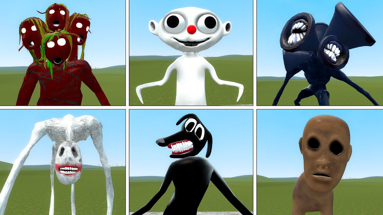 TREVOR HENDERSON CREATURES In Garry's Mod [ Tree Head, Cartoon Dog ...