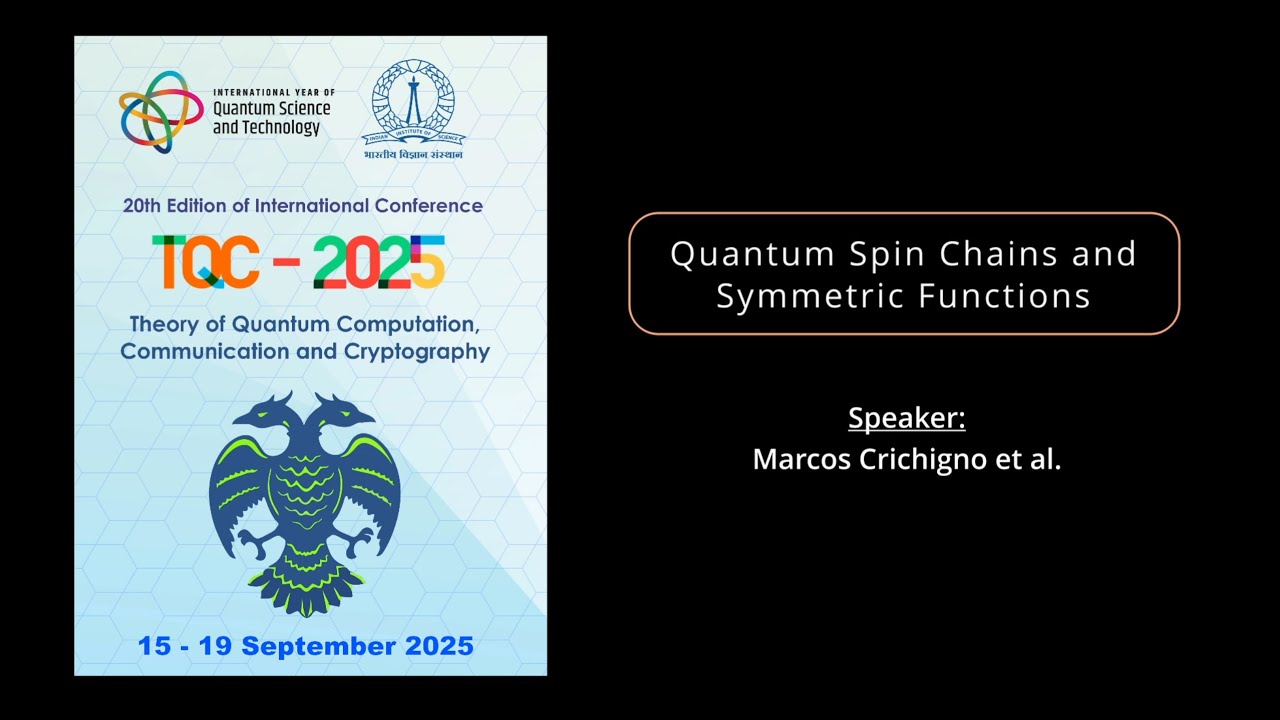 01 Quantum Spin chains & Symmetric Functions - YouTube