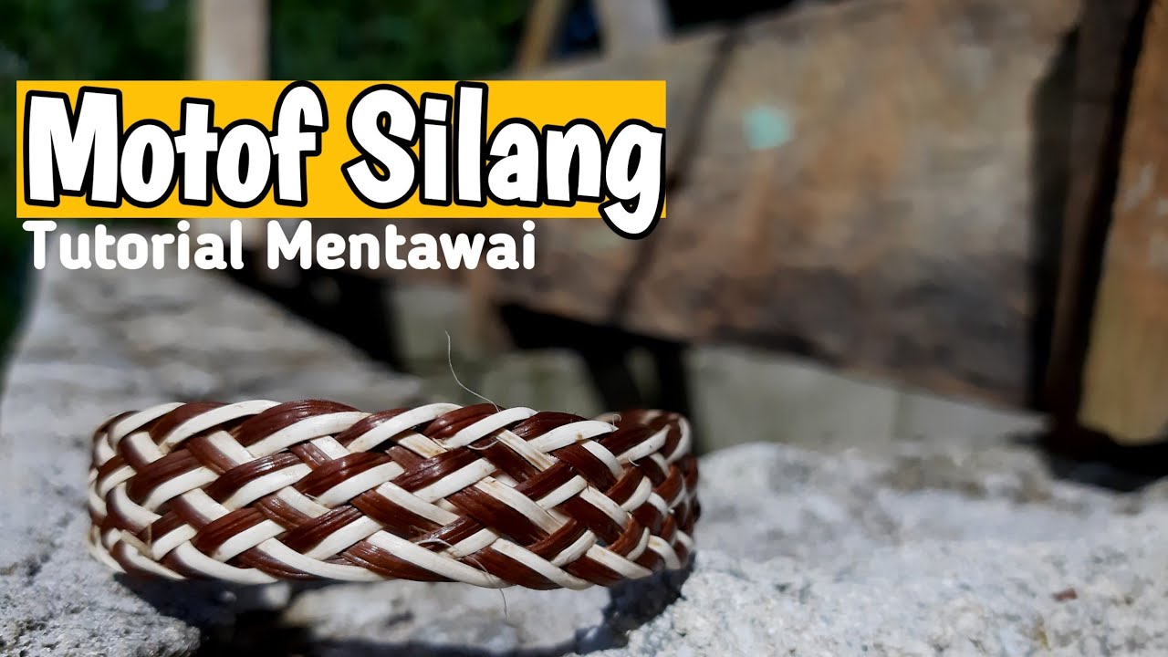 tutorial gelang anyam rotan gelang simpai motif silang - YouTube