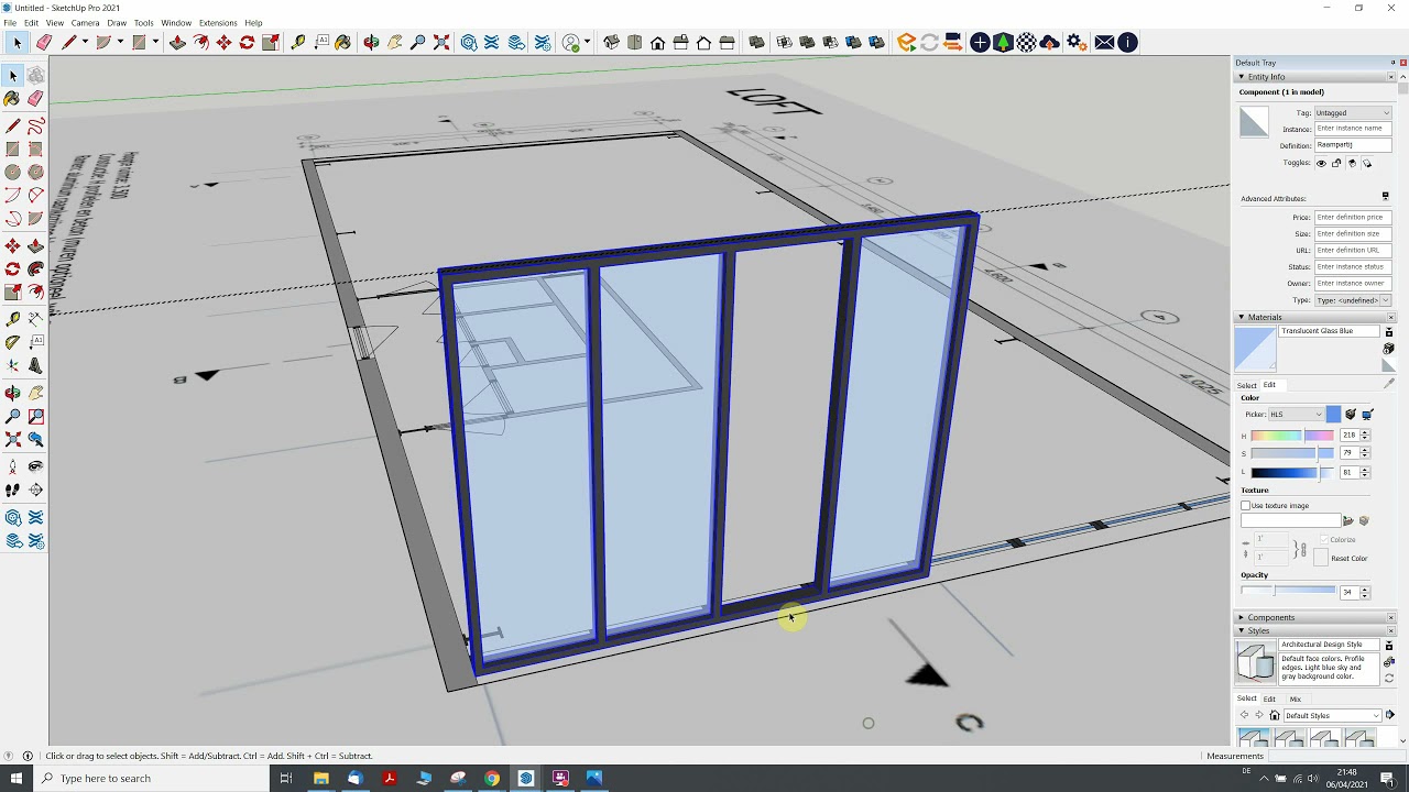 Hanni Handig met SketchUp - 5a - Ramen in je 3D tekening tekenen - YouTube