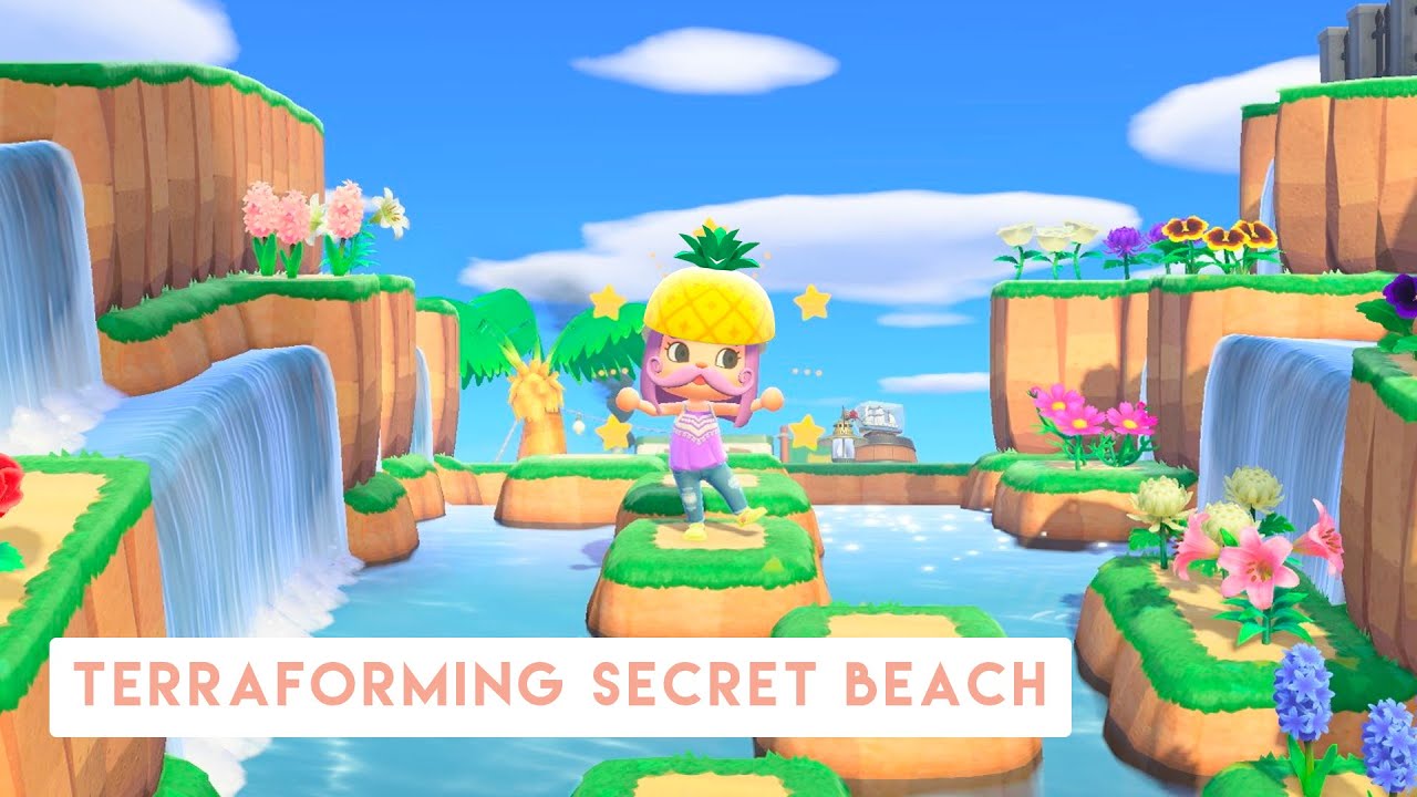 Relaxing Secret Beach Terraforming | Animal Crossing New Horizons - YouTube