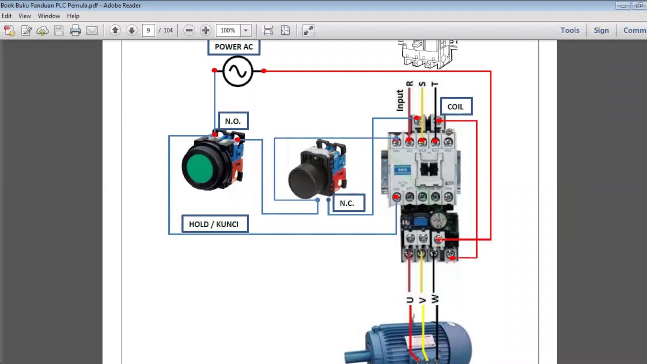 #Belajar Wiring Direct Online (DOL) 3 Phase - YouTube
