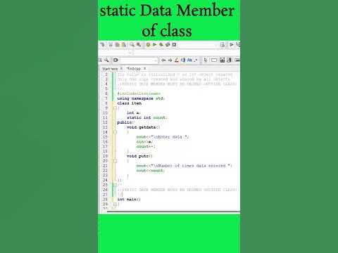 #15 static data members of class || count || object oriented programming || C++ Program #shorts ...