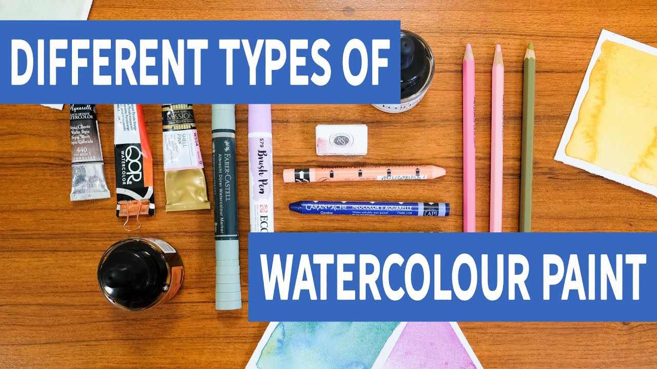Different Types of Watercolour Products - Day 1 Watercolour Challenge ...