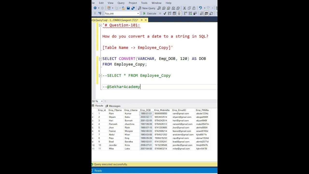 SQL Interview Question 101 || #sql #mysql #oracle #interview #shorts #reels #coding ...