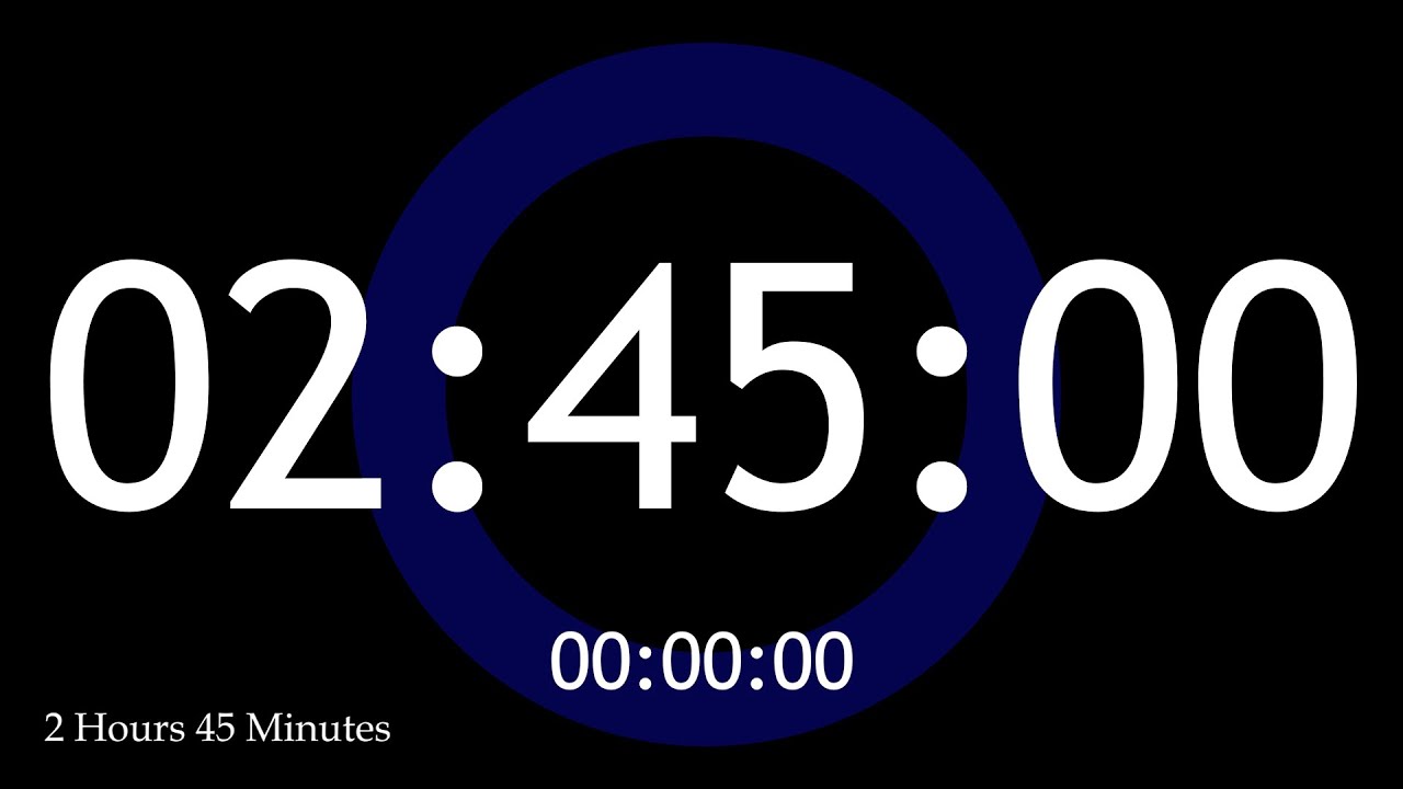 2 HOUR 45 MINUTE TIMER & ALARM - YouTube