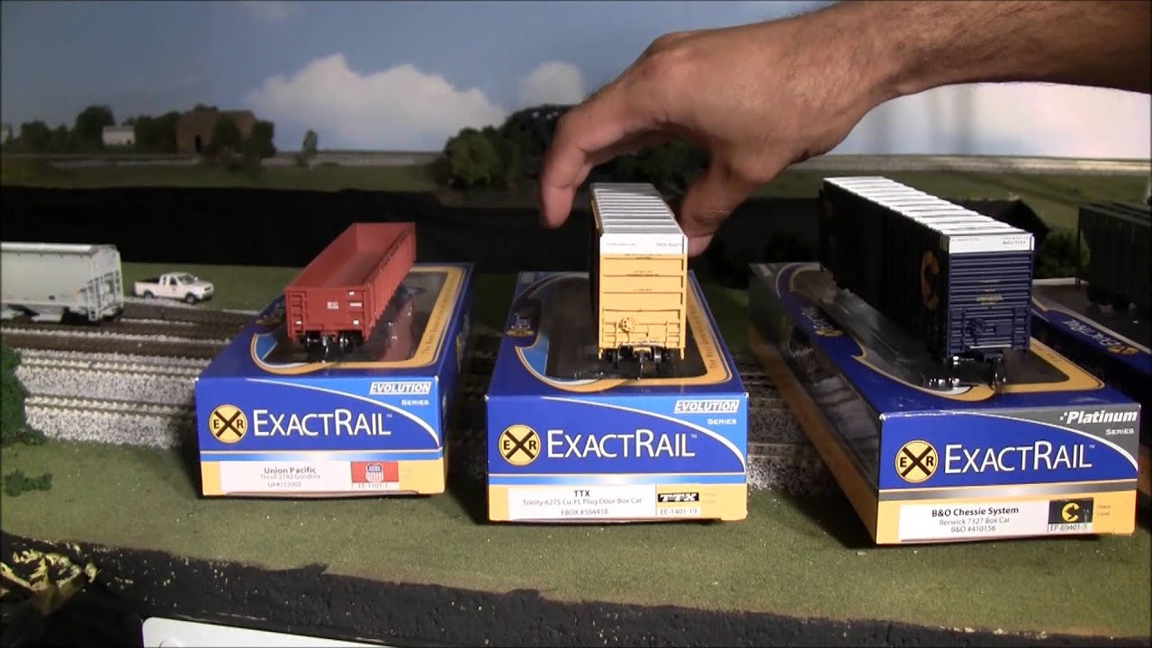 Review of ExactRail rolling stock - YouTube
