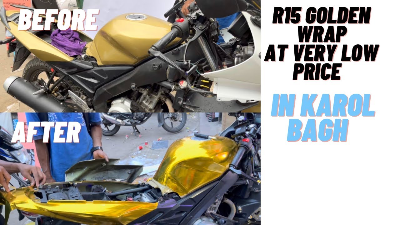 Yamaha R15 V1 Golden Wrapping | Yamaha R15 V1 Modification - YouTube
